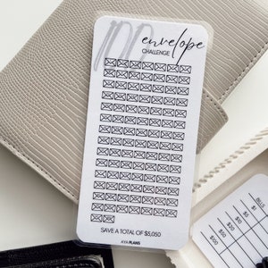 100 Envelope Challenge Tracker Laminated A6 Cash Tracker - Etsy