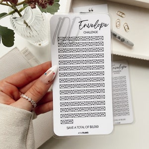 100 Envelope Challenge Tracker Laminated A6 Cash Tracker - Etsy