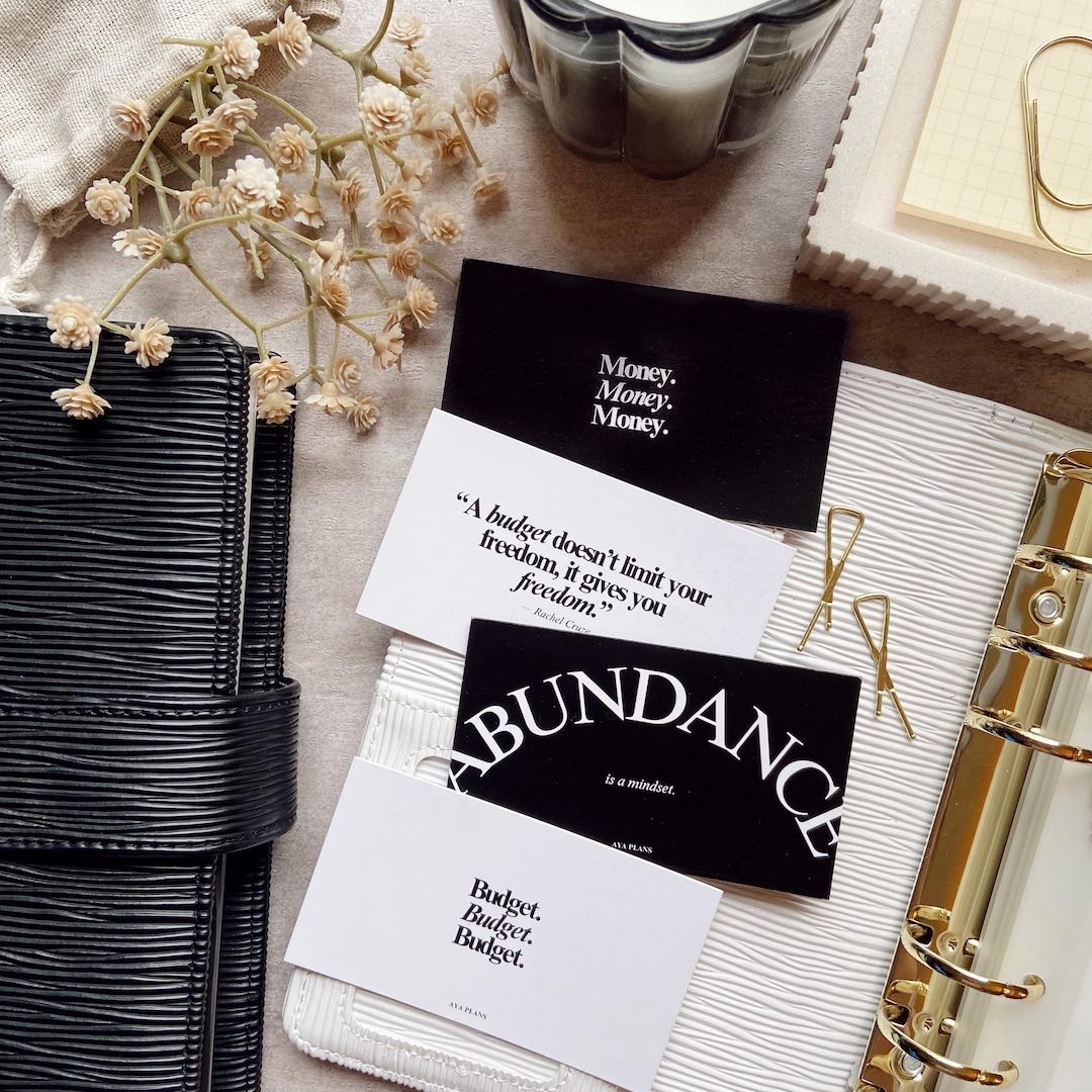 Finance Planner Cards | Motivational Journaling Stationery - Etsy