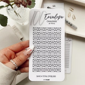 100 Envelope Challenge Tracker Laminated A6 Cash Tracker - Etsy