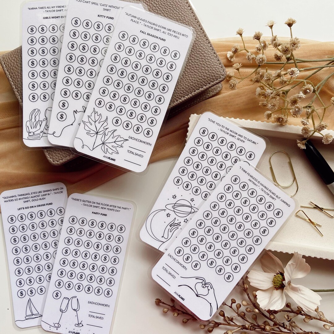 Taylor Swift Savings Tracker: Laminated A6 Cash Envelope Insert - Etsy