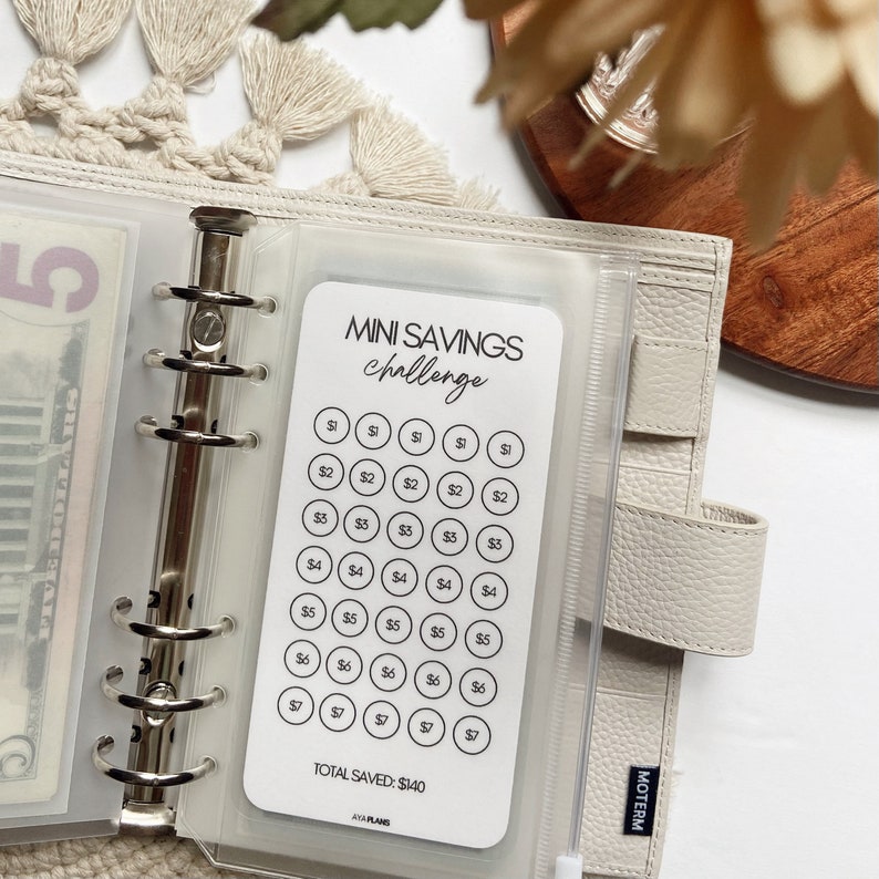 Mini Savings Challenge Tracker Laminated A6 Cash Tracker - Etsy