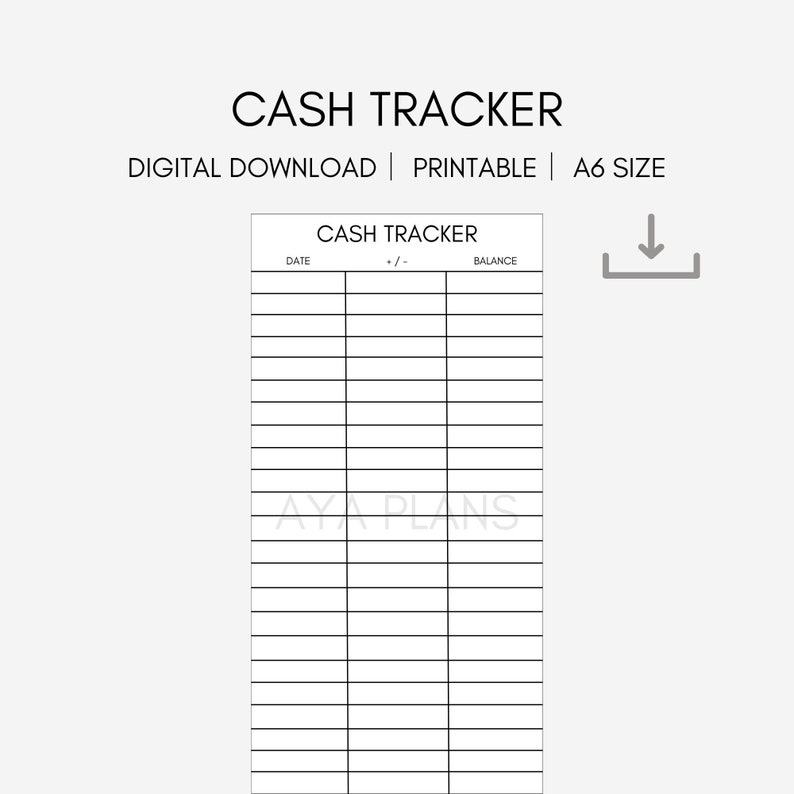 Printable Cash Envelope Tracker A6/personal Size Digital - Etsy
