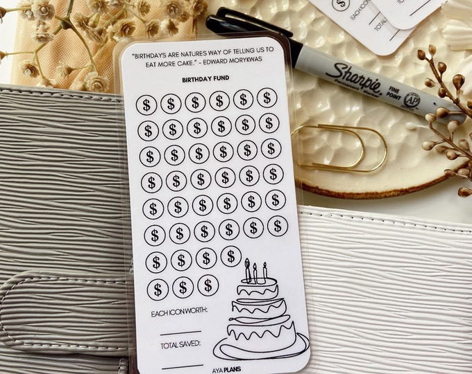 Birthday Sinking Funds Tracker | Laminated A6 Cash Savings Tracker - Etsy