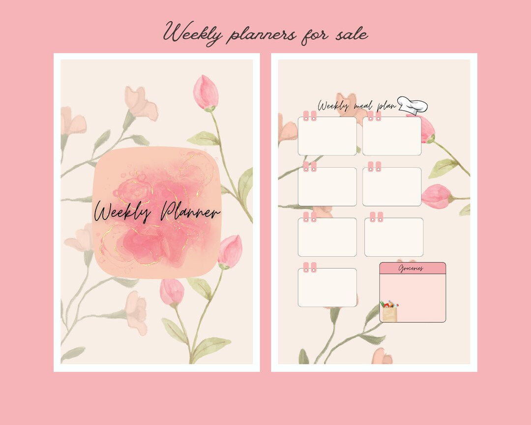 Editable Weekly Planner for Girls - Etsy