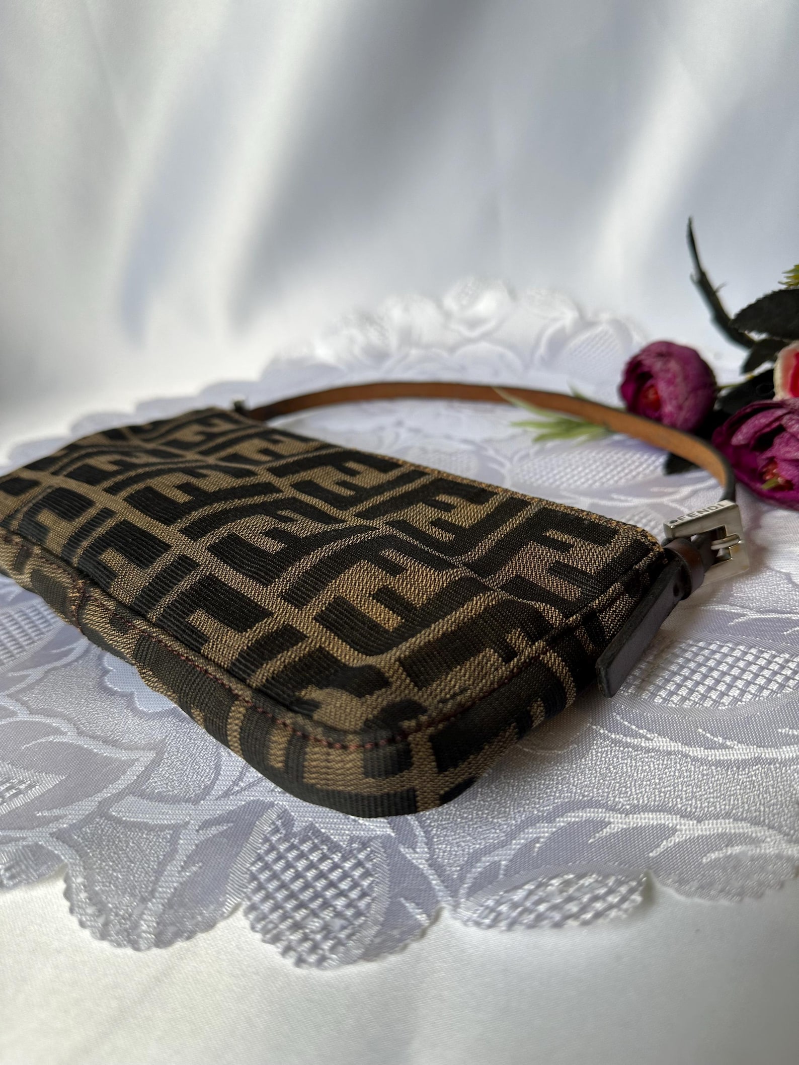 Vintage Fendi Zucca Pochette Bag - Etsy
