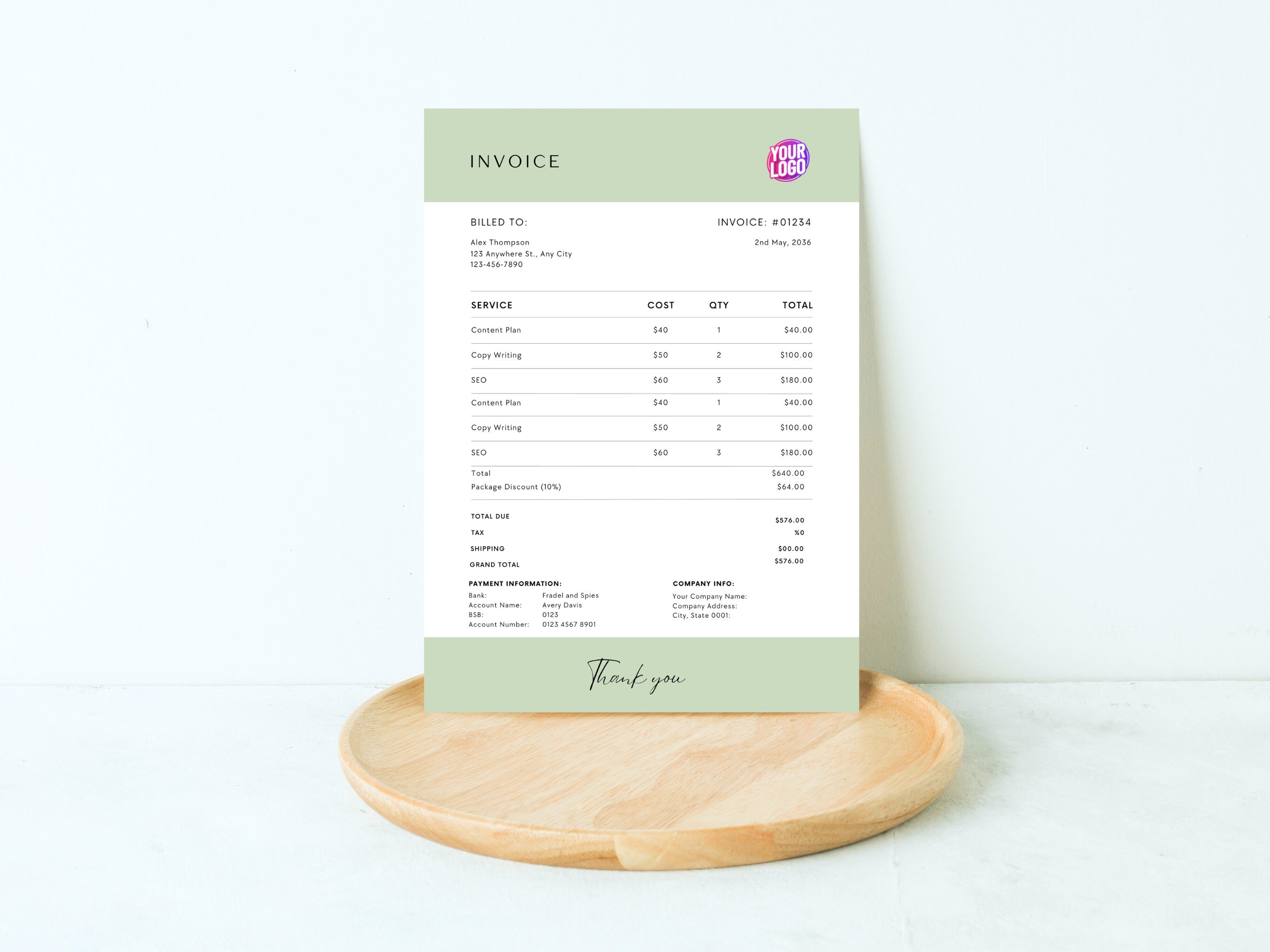 Invoice Template Editable, Simple Invoice Template, Modern Invoice ...