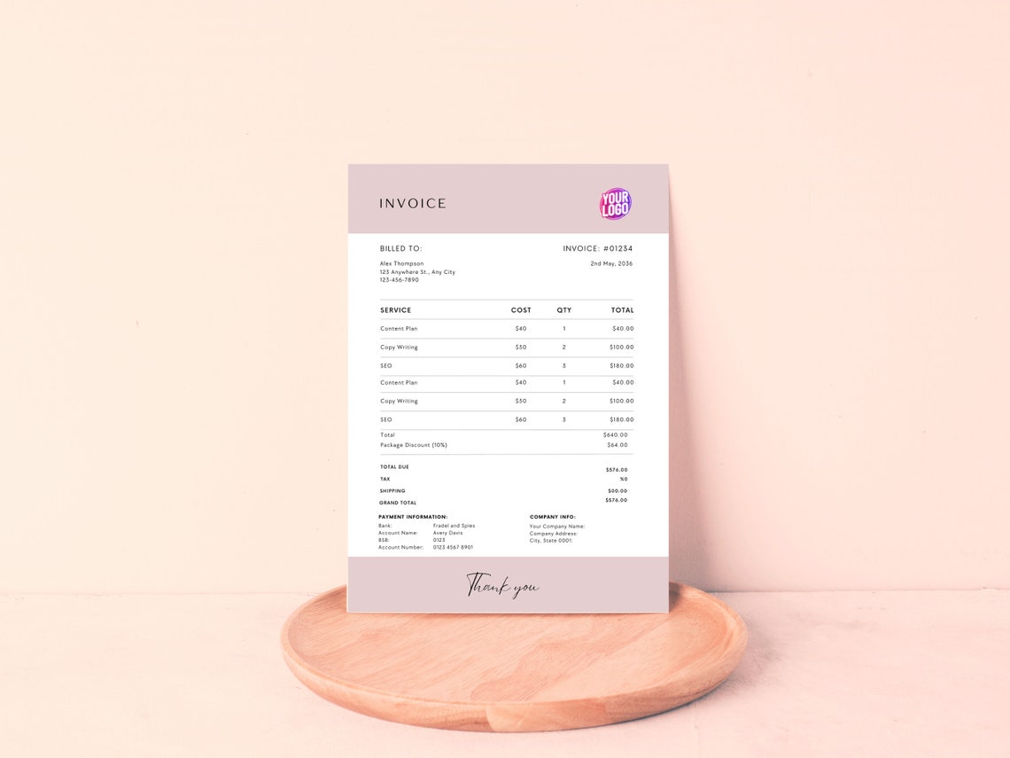 Invoice Template Editable, Simple Invoice Template, Modern Invoice ...