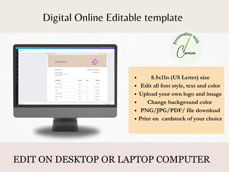 Invoice Template Editable, Simple Invoice Template, Modern Invoice ...