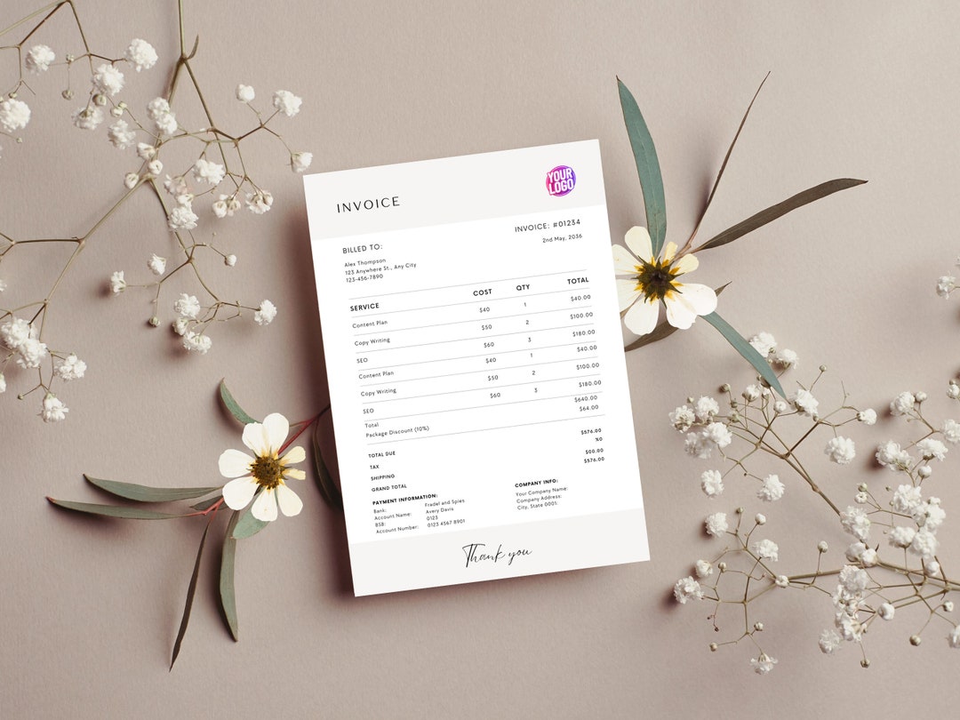 Invoice Template Editable, Simple Invoice Template, Modern Invoice ...