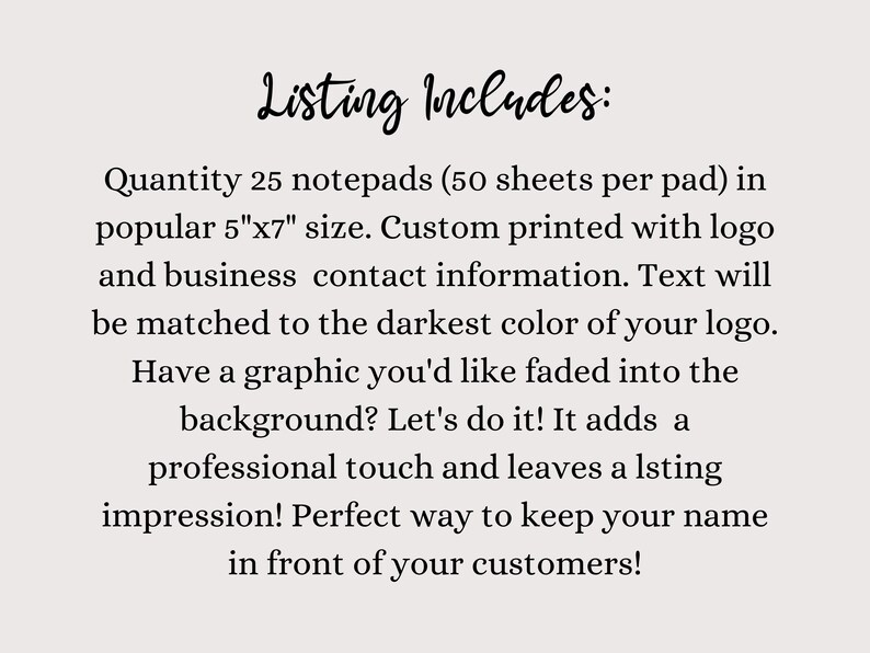 Custom Professional Notepads Bulk 5x7 Business Personalized Stationary ...