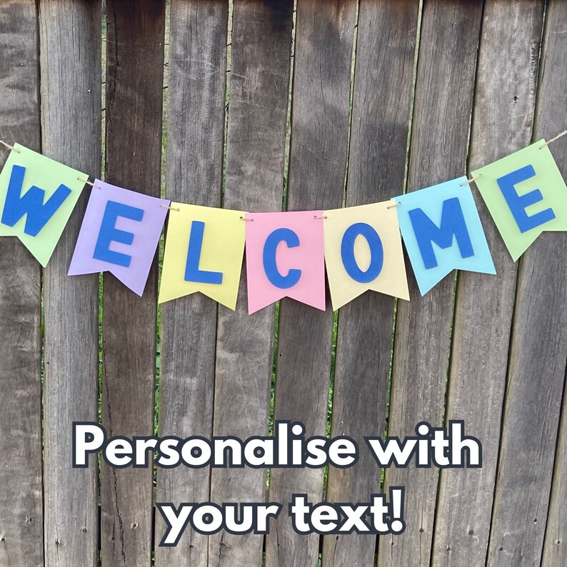 Custom Banner Pastel, Personalised Banner - Etsy