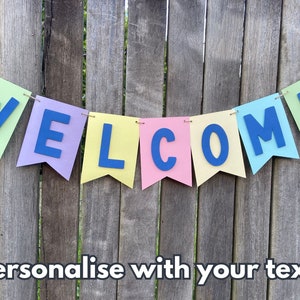 Custom Banner Pastel, Personalised Banner - Etsy