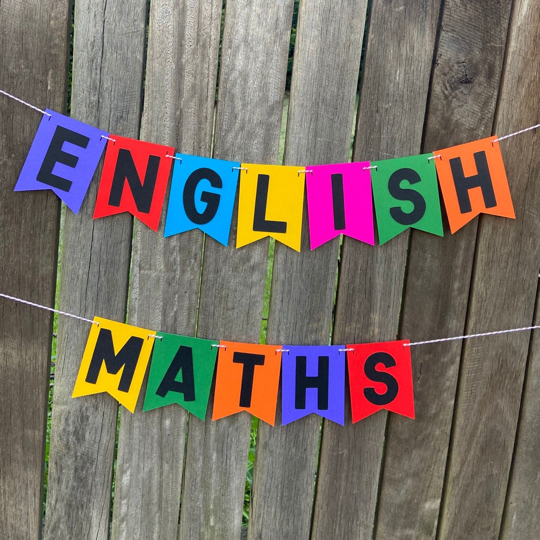 1 PACK Classroom Subject Title Banner Learning Wall Title - Etsy