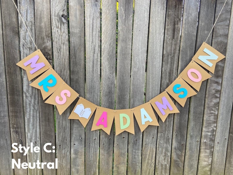 Personalised Teacher Name Banner, Custom Name Banner - Etsy Australia
