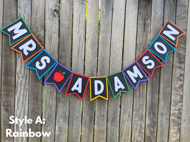Personalised Teacher Name Banner, Custom Name Banner - Etsy Australia