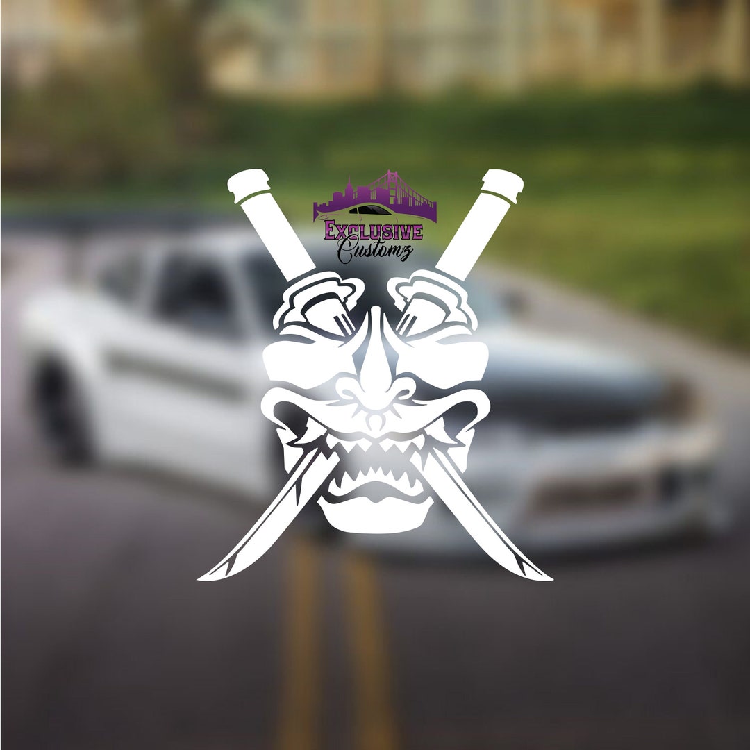 Samurai Sword Oni Rear Window Decal - Etsy