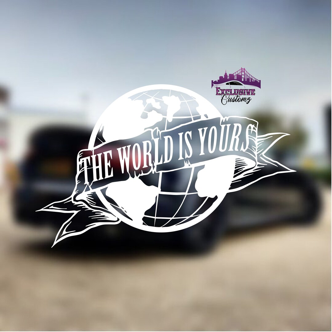 The World is Yours Rear Window Decal - Etsy
