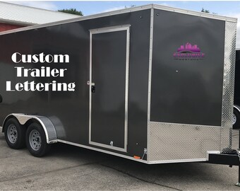 Custom Vinyl Trailer Decals Lettering Enclosed Trailer Signs - Etsy