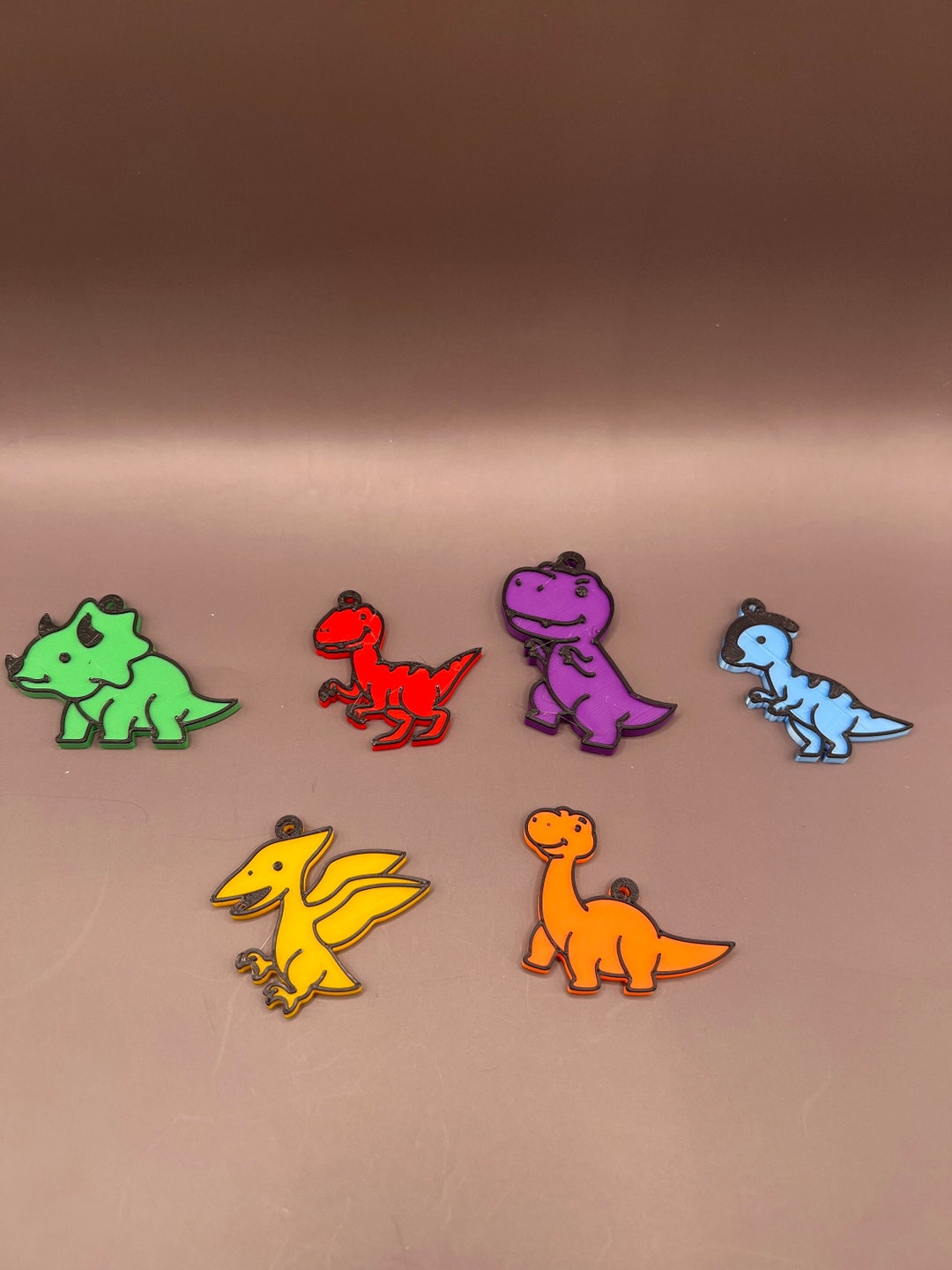 Custom Dinosaur Keychains - Choose Your Dino and Color - Unique ...