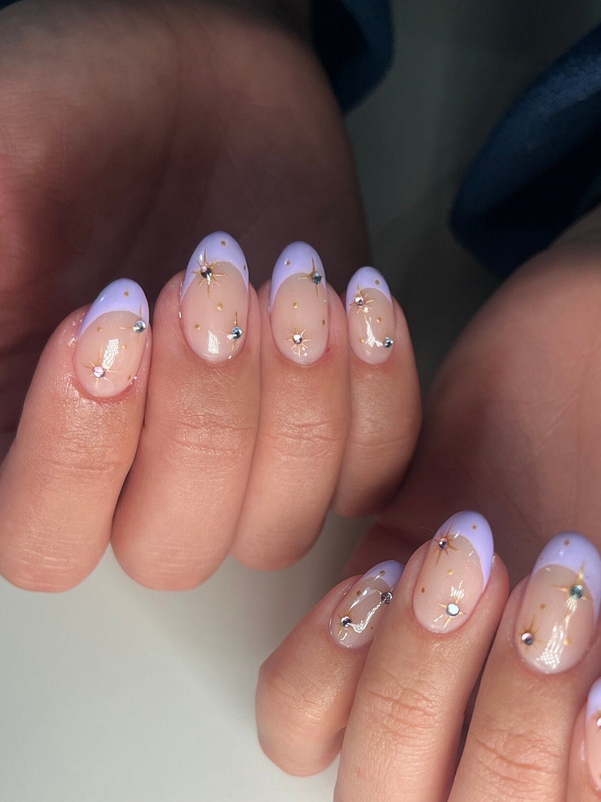 Reusable Purple Press on Nails Luxury Press Ons Gemstone Nails - Etsy