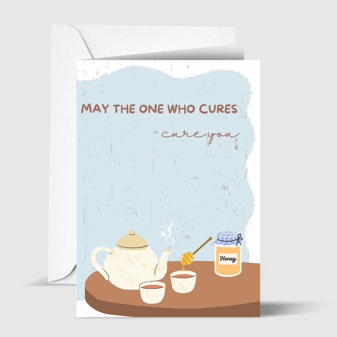 May the One Who Cures Cure You, Get Well Soon Islamic Greeting Card for ...