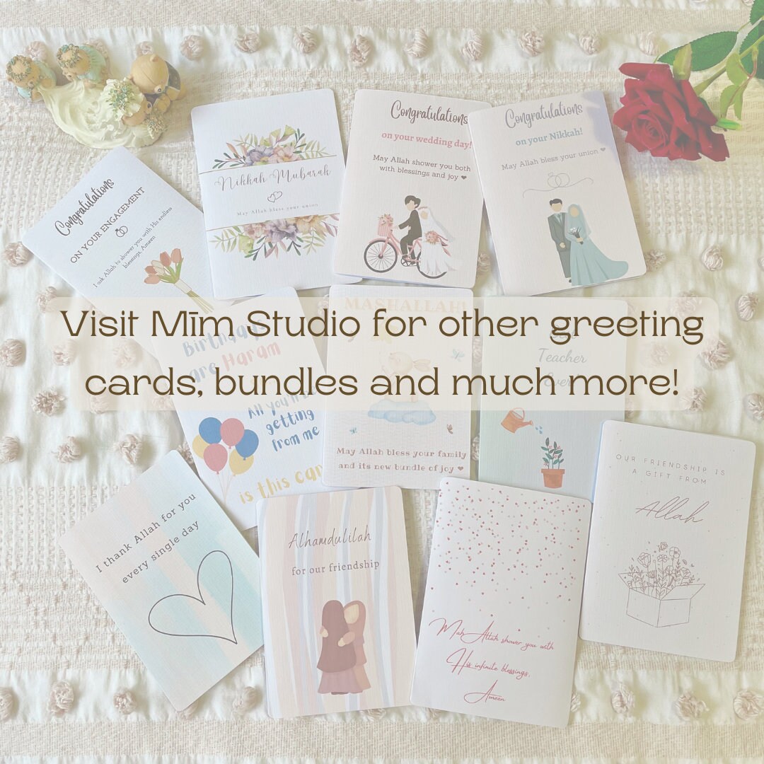 Muslim Friend Sister Islamic Greeting Card for Friend Friendship Gift ...