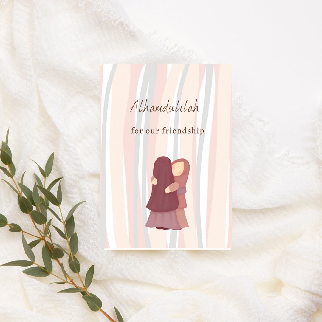 Muslim Friend Sister Islamic Greeting Card for Friend Friendship Gift ...