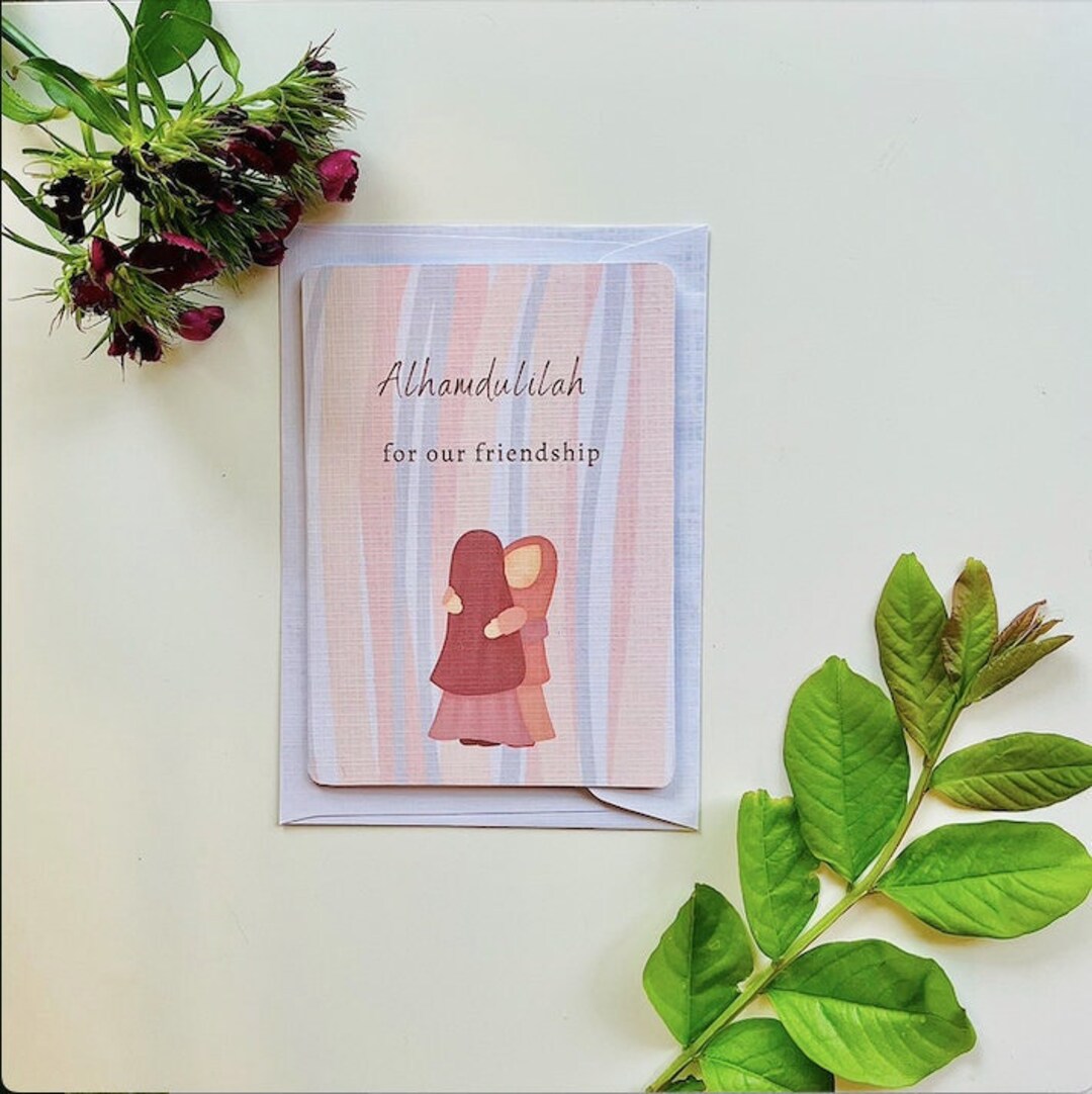 Muslim Friend Sister Islamic Greeting Card for Friend Friendship Gift ...