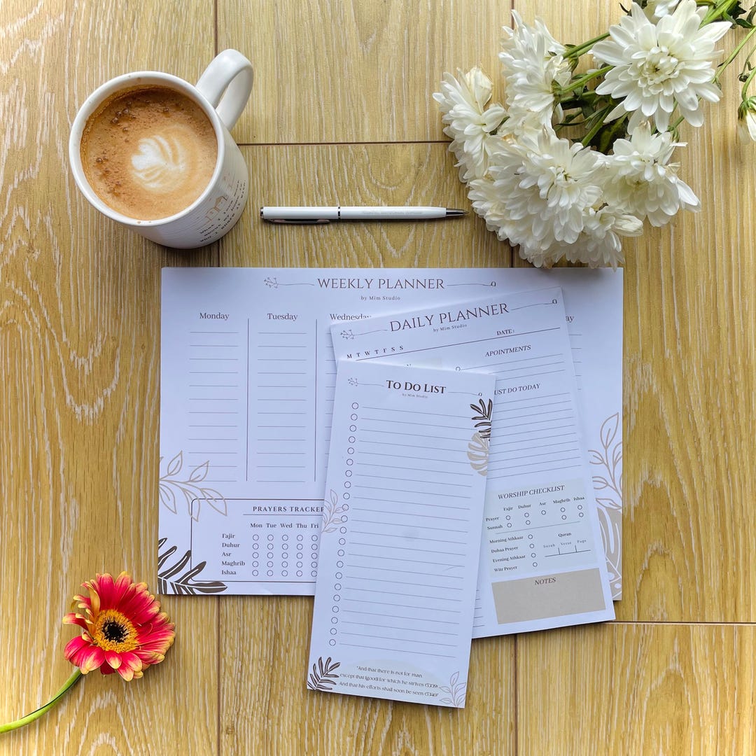 Islamic Planning & Productivity Notepads | Islamic Weekly Planner Daily ...