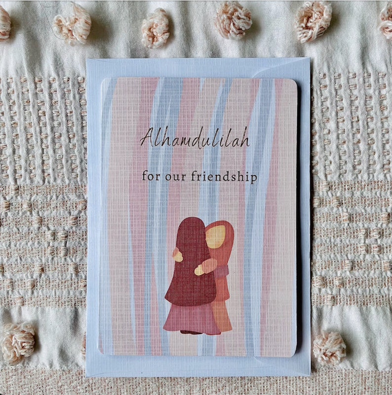Muslim Friend Sister Islamic Greeting Card for Friend Friendship Gift ...