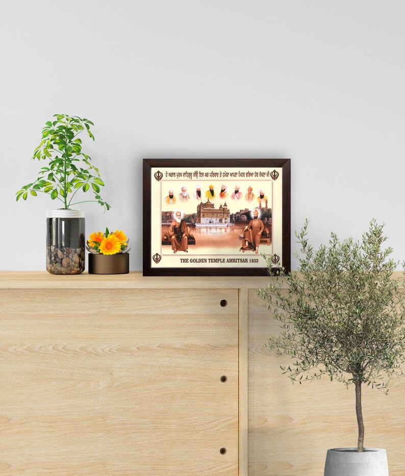 Ten Sikh Gurus and Golden Temple, HD Printed Religious & Wall Decor ...