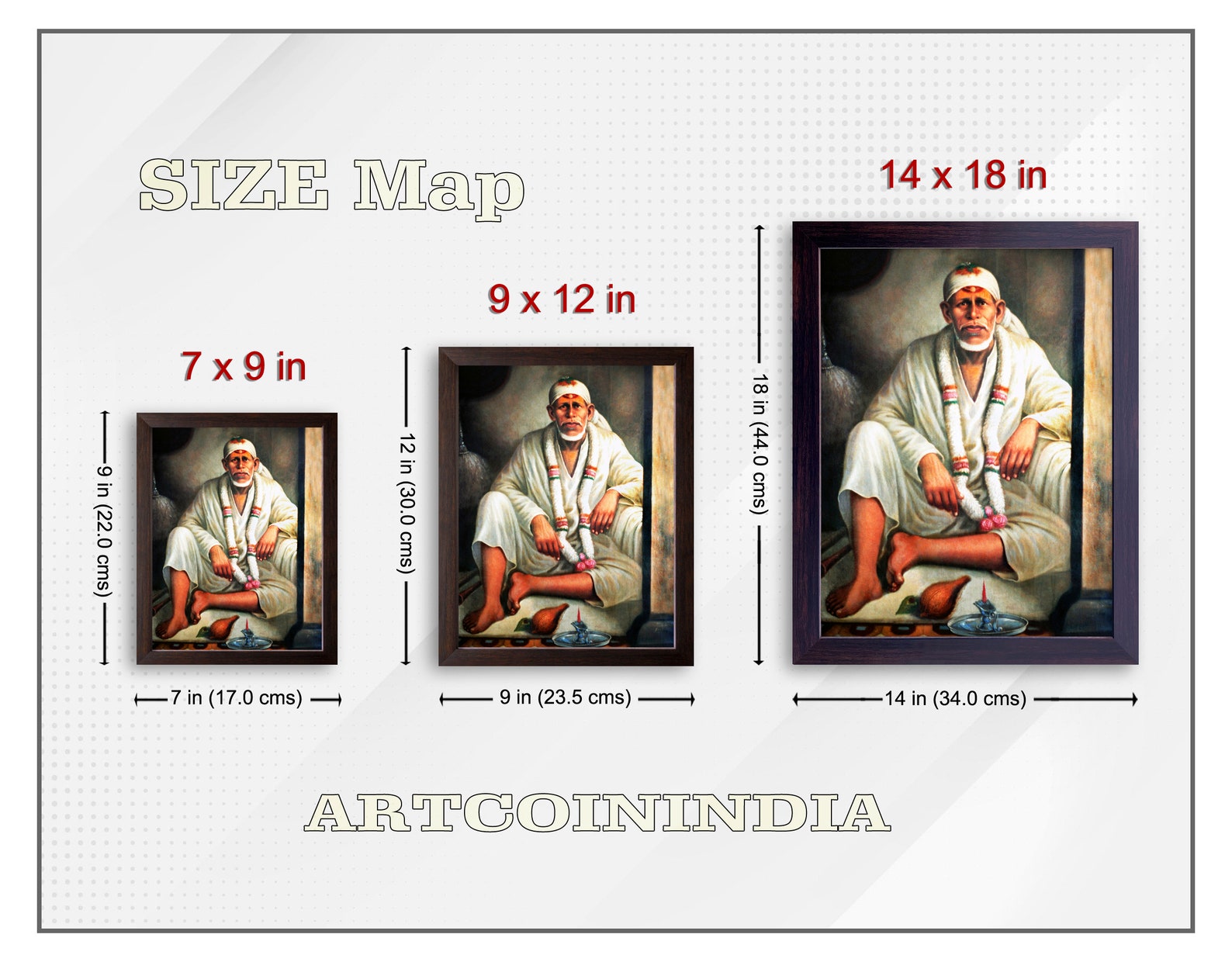 Rare Picture of Sai Nath/ Sai Baba, HD Printed Religious & Wall Decor ...