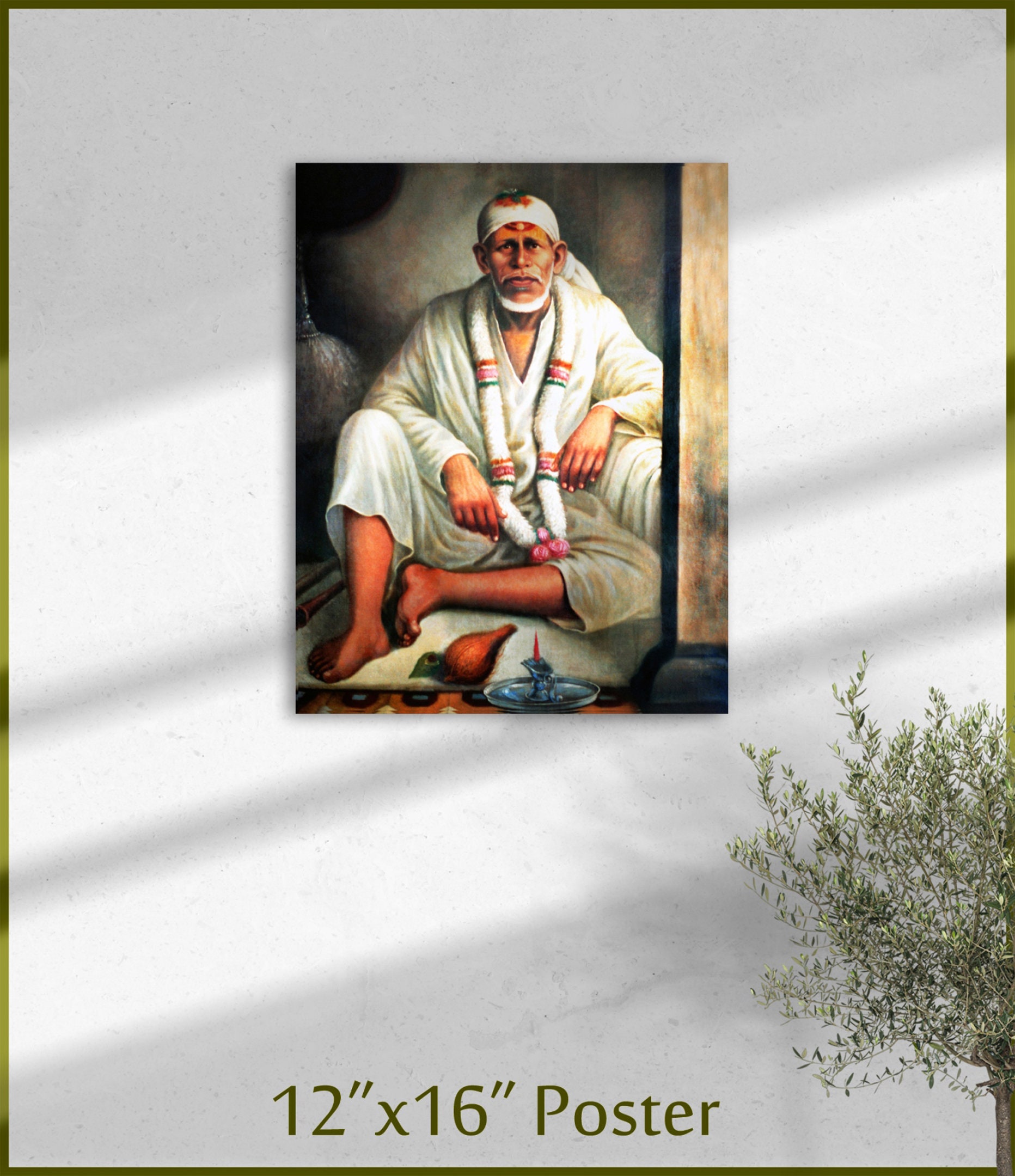Framed Sai Baba HD Print: Religious Home Temple Decor - Etsy