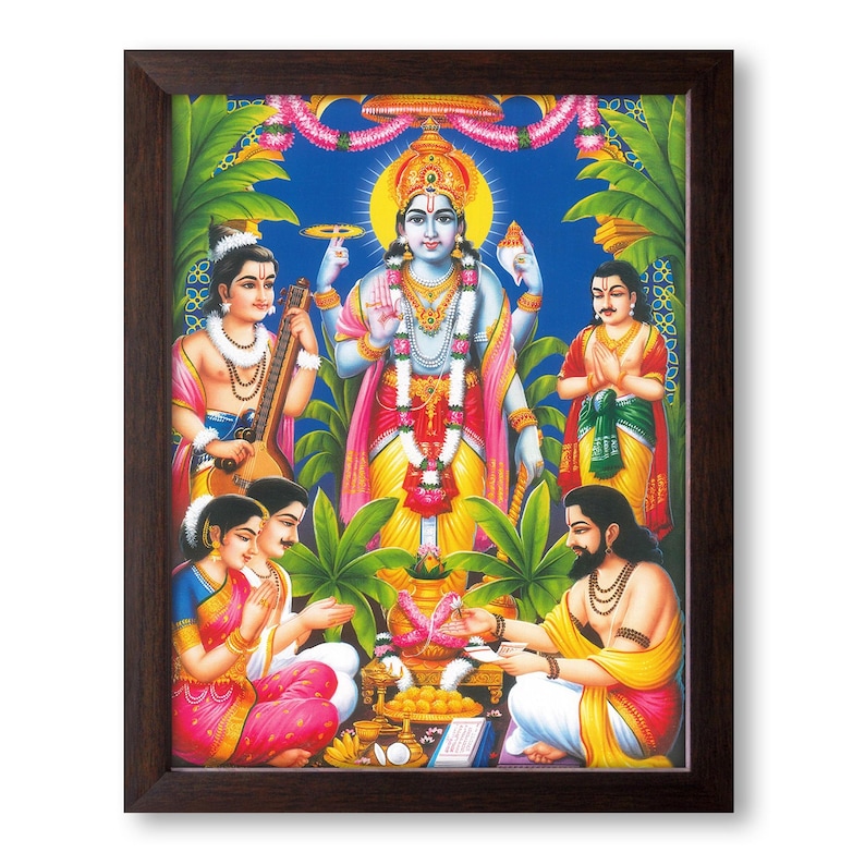 Lord Satyanarayan Swamy Vishnu Avatar, HD Printed Religious & Decor ...