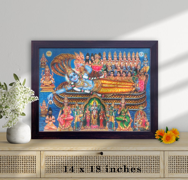 Unique Picture of Lord Vishnu Avatar and Various God, HD Printed ...
