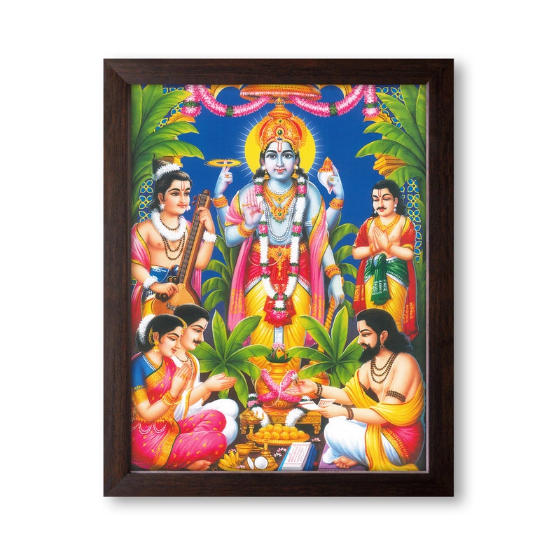 Lord Satyanarayan Swamy Vishnu Avatar, HD Printed Religious & Decor ...