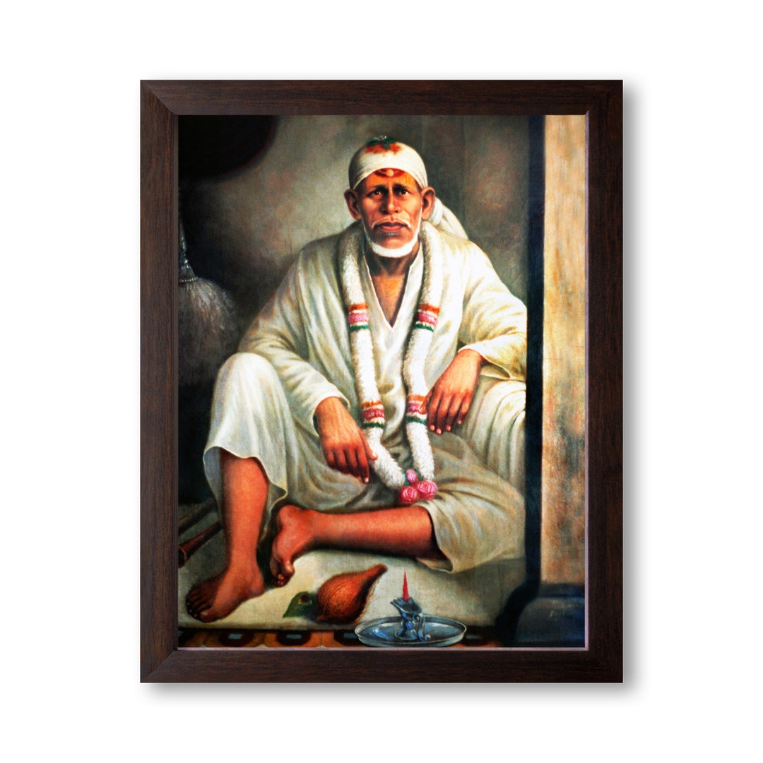 Framed Sai Baba HD Print: Religious Home Temple Decor - Etsy