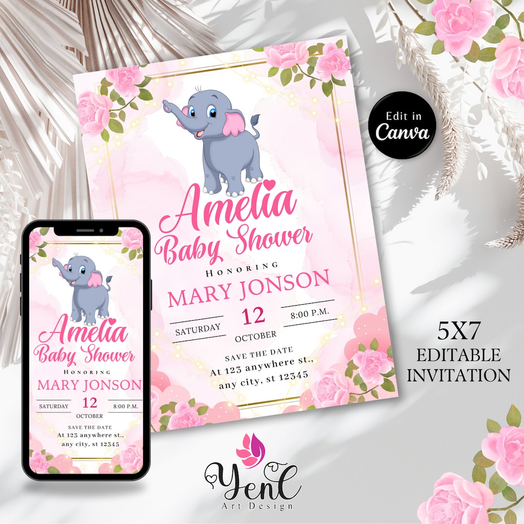 Editable Baby Shower Invitation - Etsy