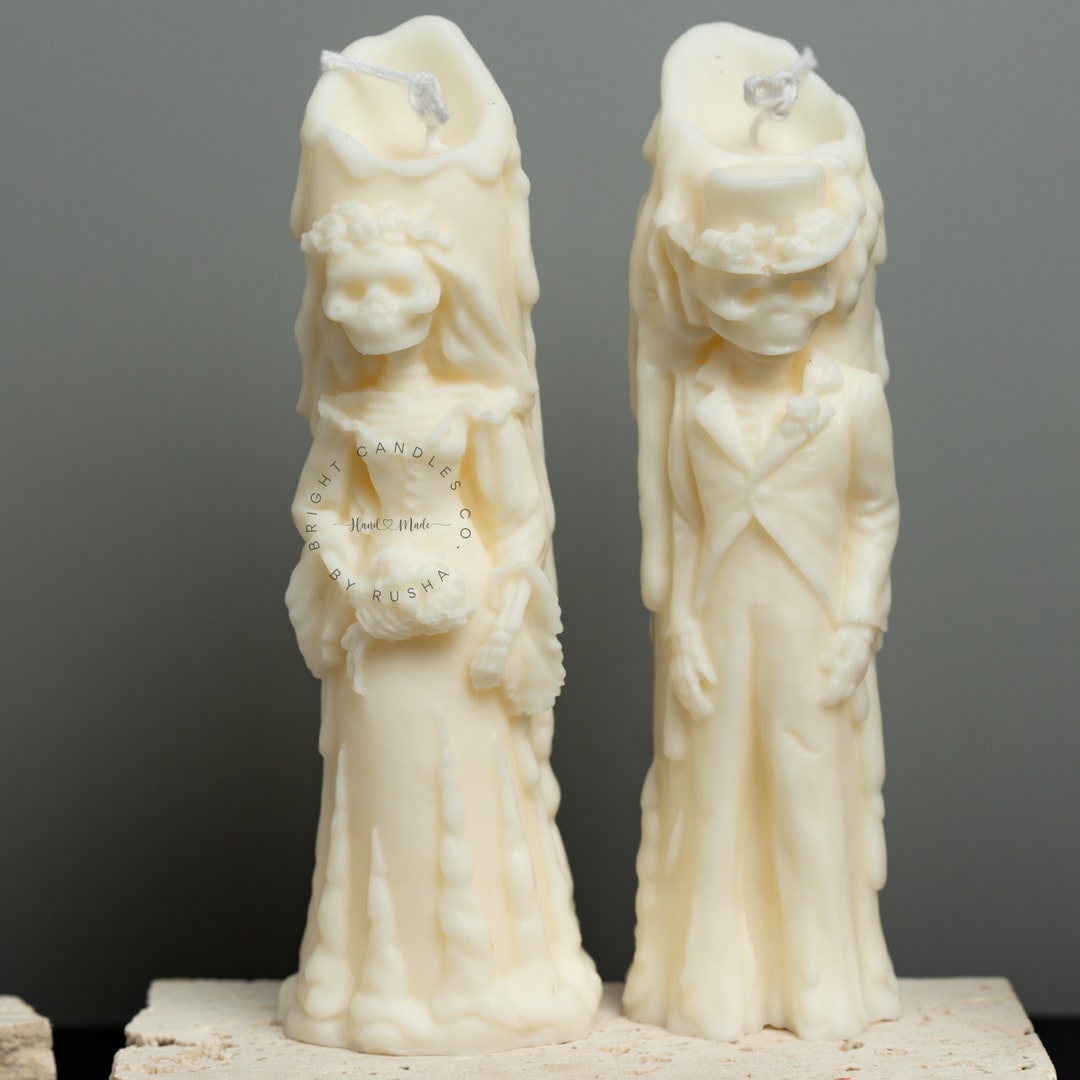 Halloween Ghost Bride and Groom Soy Candle: Spooky Decor - Etsy
