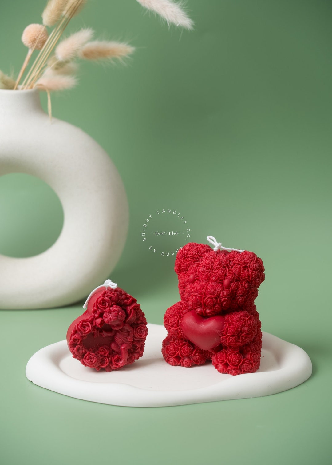 Custom Scented Teddy Bear Candle: Handmade Soy Wax Home Decor - Etsy