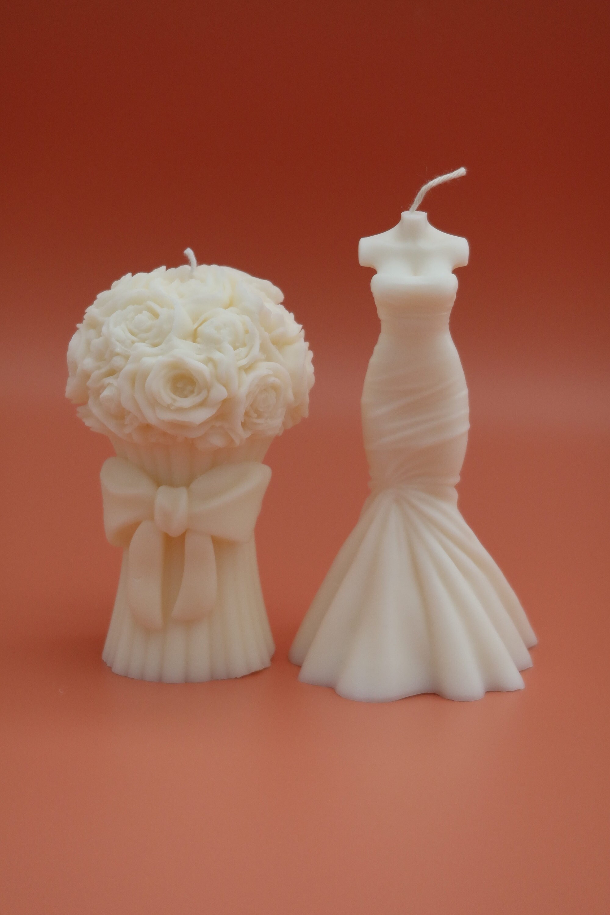 Custom Color & Scent RAPUNZEL Shaped Candle wedding Gown Natural Soy ...