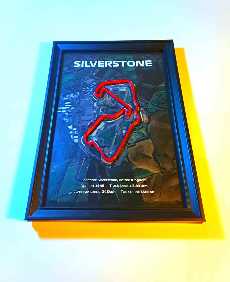 3D Printed F1 Silverstone Poster | Formula 1 British Grand Prix Wall ...