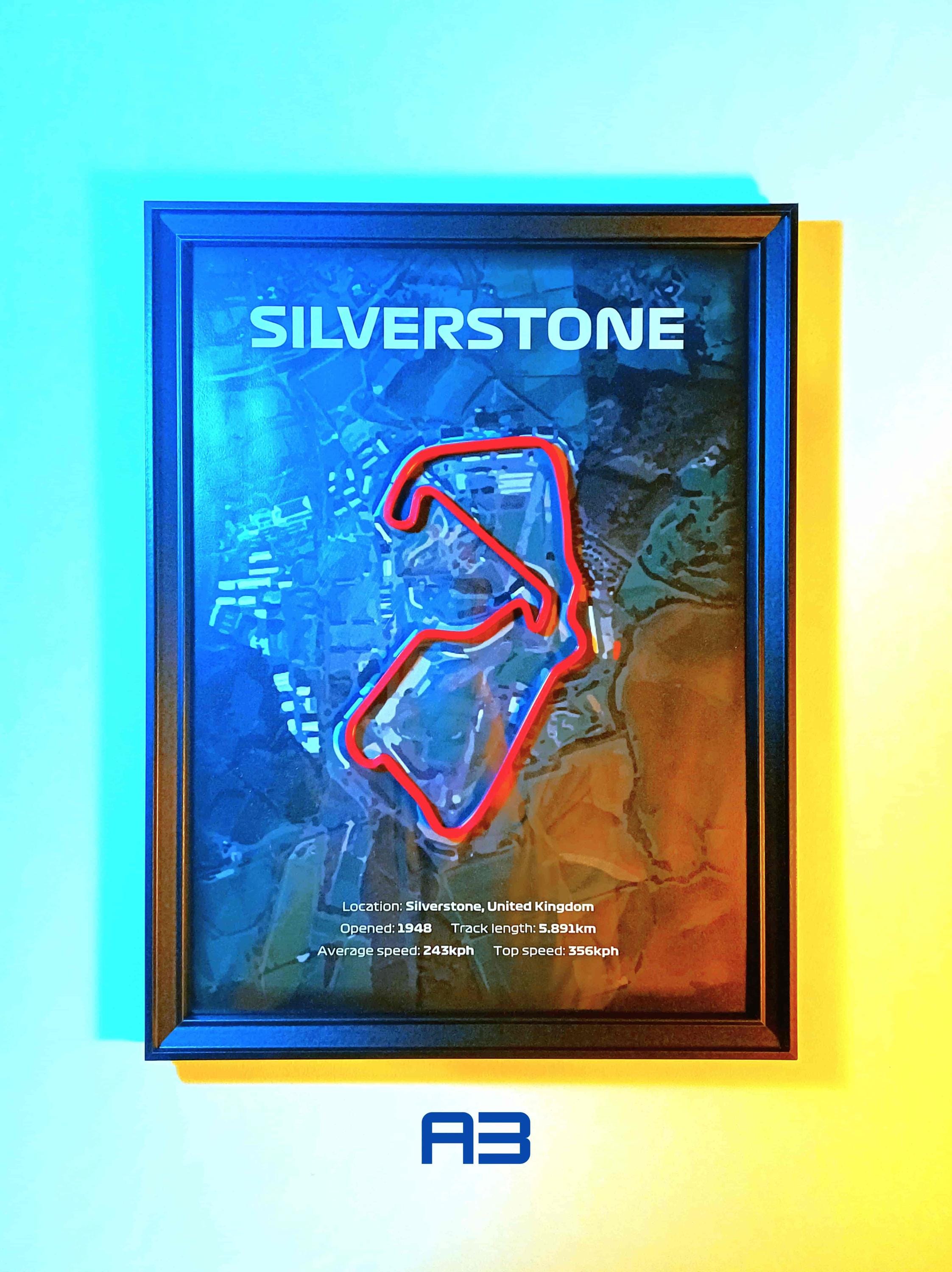 3D Printed F1 Silverstone Poster | Formula 1 British Grand Prix Wall ...
