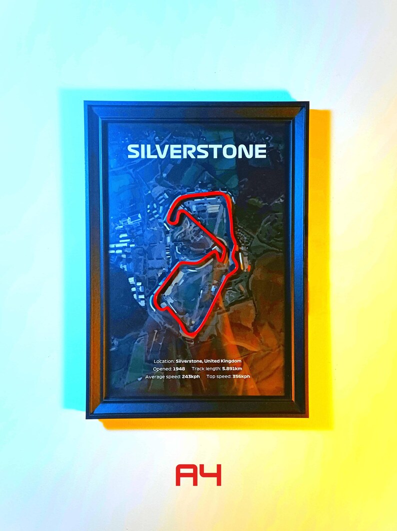 3D Printed F1 Silverstone Poster | Formula 1 British Grand Prix Wall ...