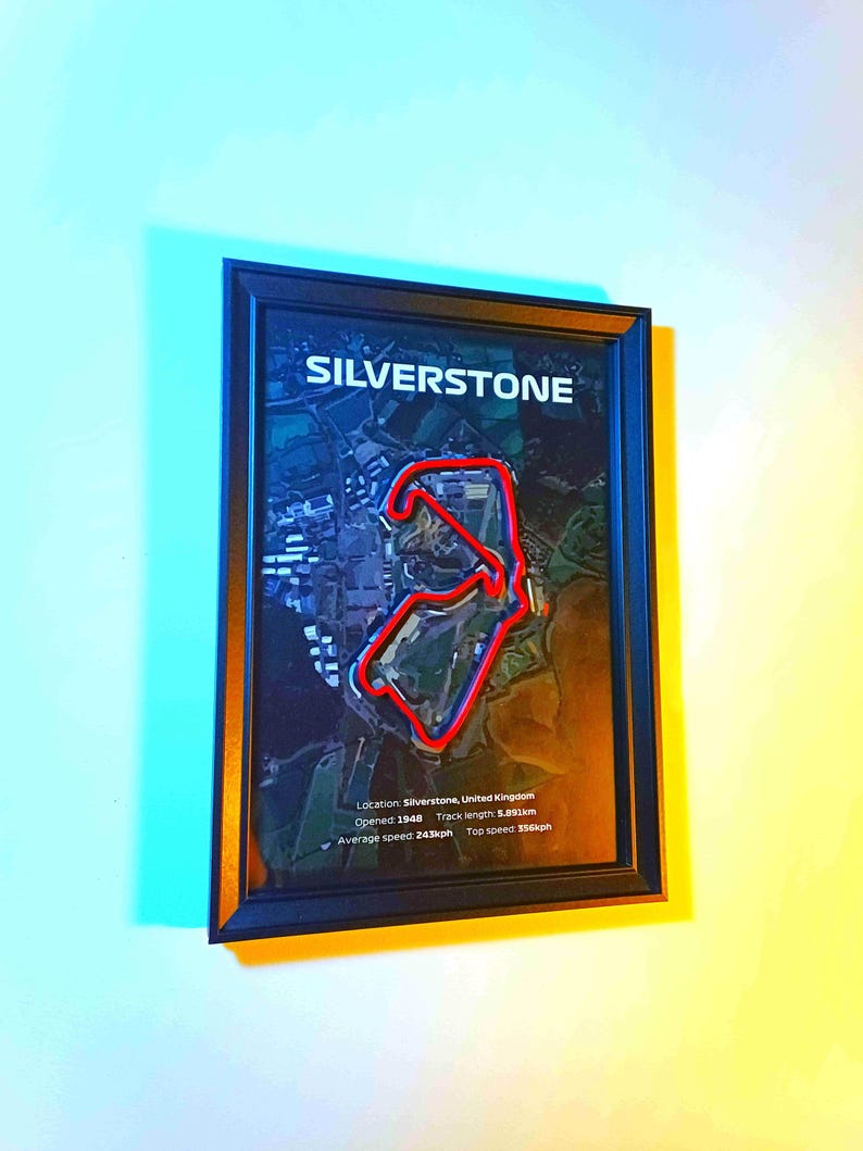 3D Printed F1 Silverstone Poster | Formula 1 British Grand Prix Wall ...