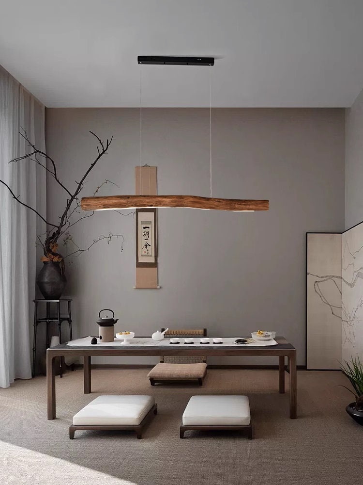 Zennature - Wood Pendant Light | Japandi | Japanese Wabi-sabi | Ceiling ...