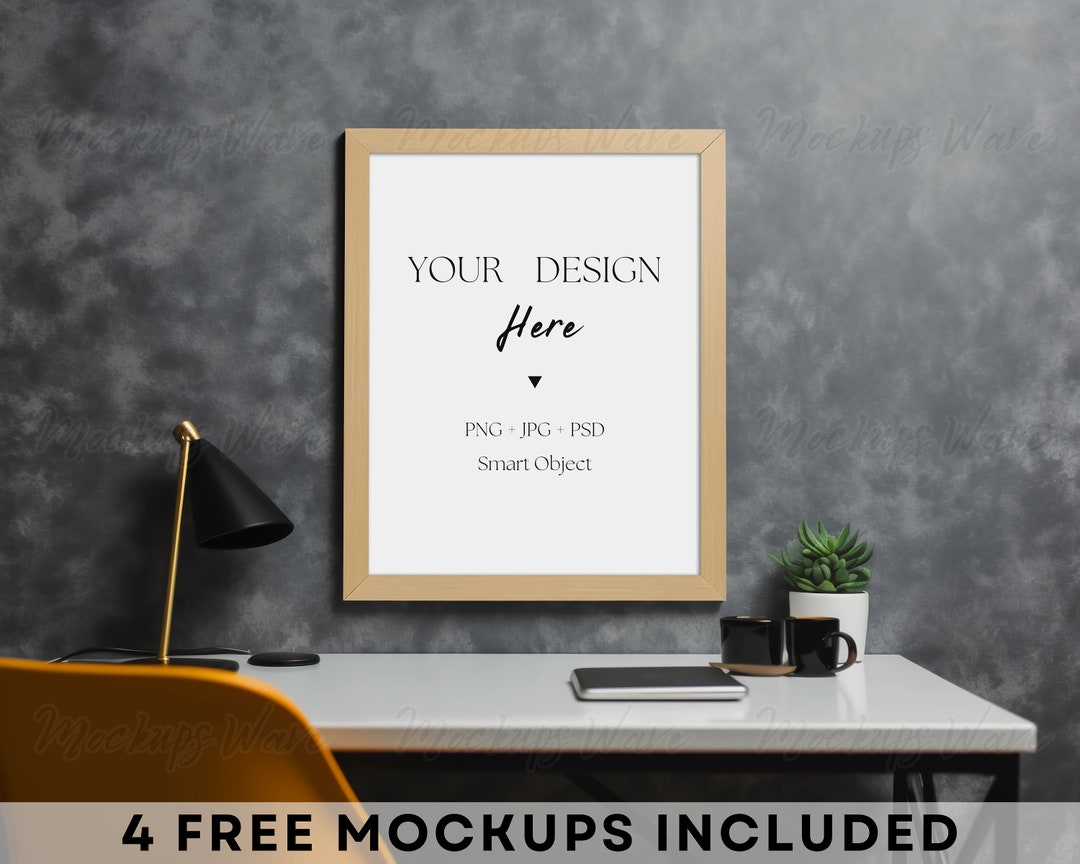 Office Frame Mockup Office Mockup Modern Frame Mockup - Etsy