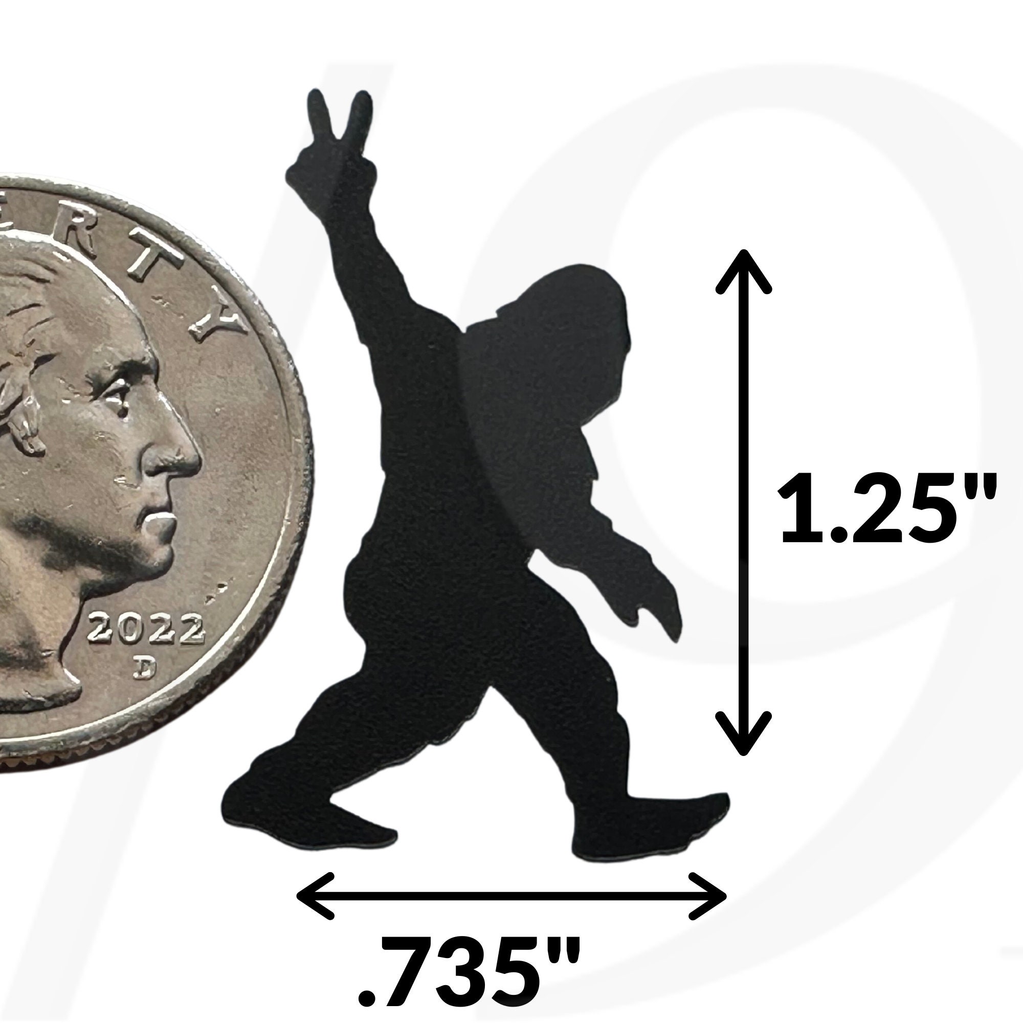 Bigfoot Sasquatch Peace Sign Rearview Mirror Removable Vinyl - Etsy