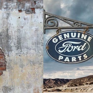 Double-sided Metal Sign "genuine Ford Parts" for Your Diorama - 1/18, 1 ...